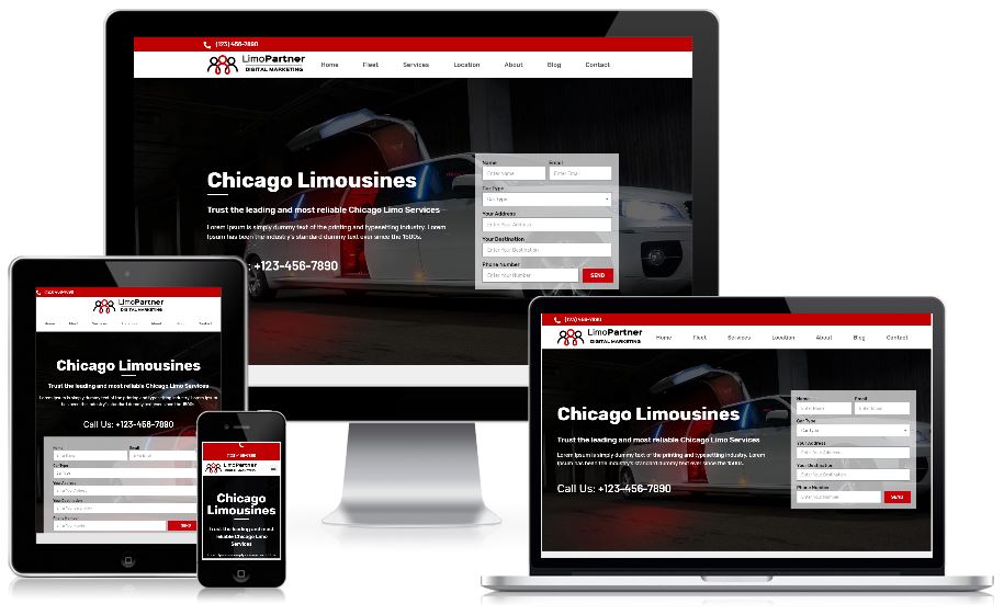 Demo Website Designs for Limos - Limo Partner